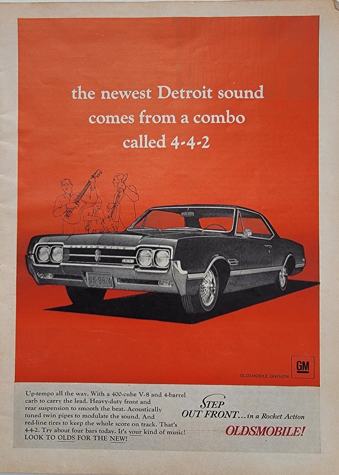 1966 Oldsmobile 442 Vintage Advertisement Automobile Ad Automotive Wall ...