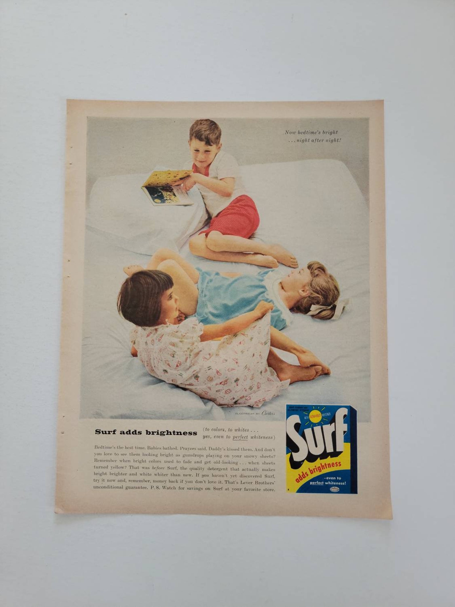 1958 Surf Laundry Detergent Vintage Advertisement Laundry Room - Etsy