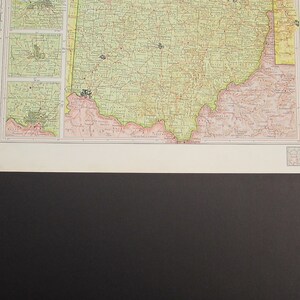 Vintage Ohio Map 1960 / Map Wall Art / Office Decor / Ohio Art ...
