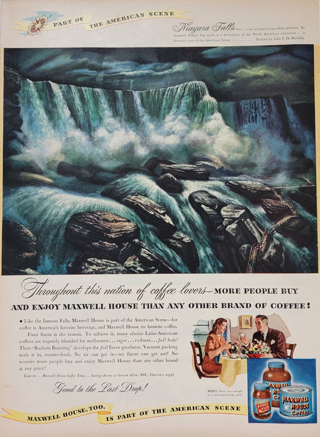 1947 Maxwell House Coffee Vintage Advertisement Kitchen Cafe Decor ...