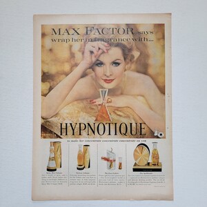 1959 Max Factor Hypnotique Fragrance Perfume Vintage Advertisement ...