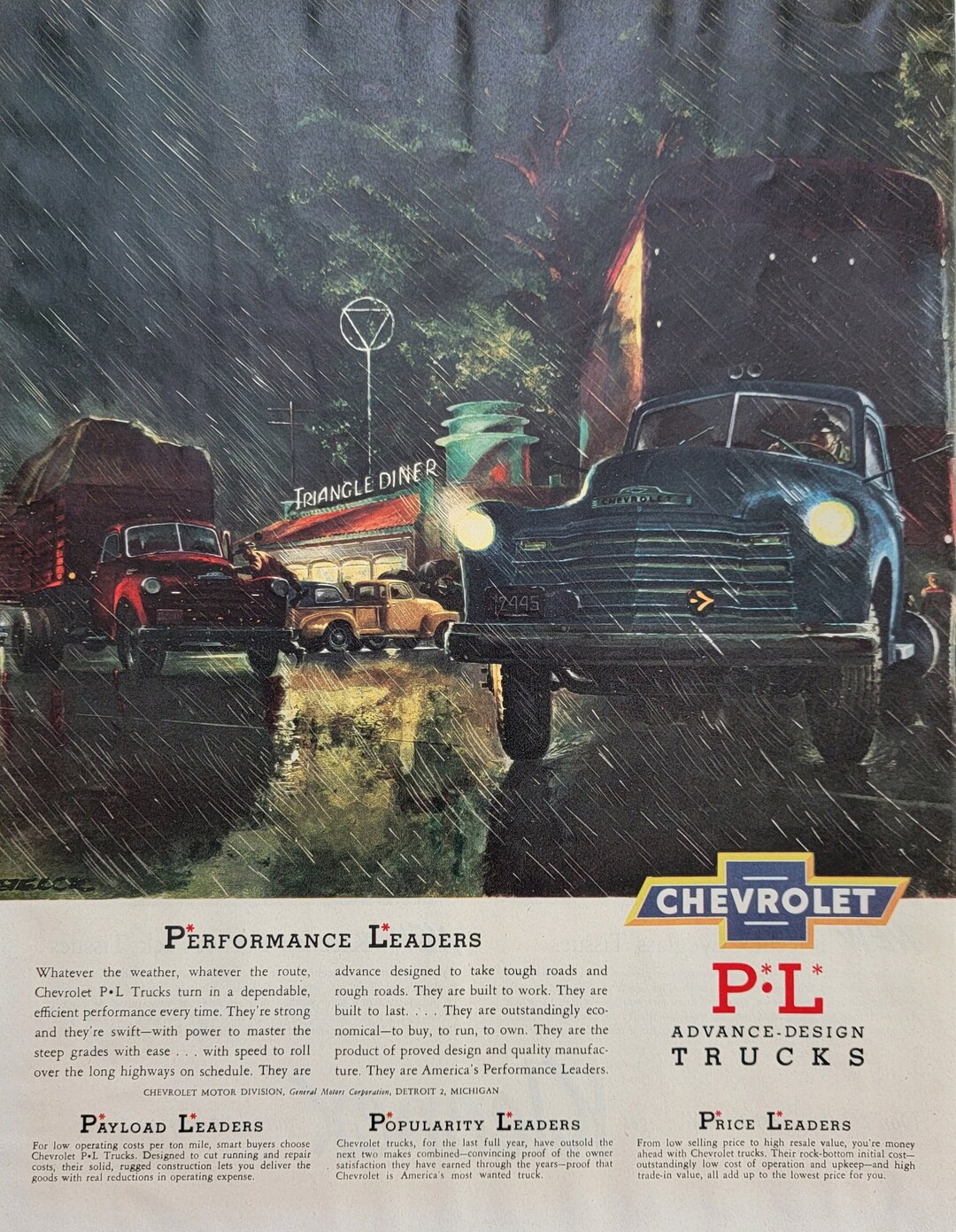 1950 Chevrolet PL Trucks Vintage Advertisement Chevy Truck Ad Antique ...
