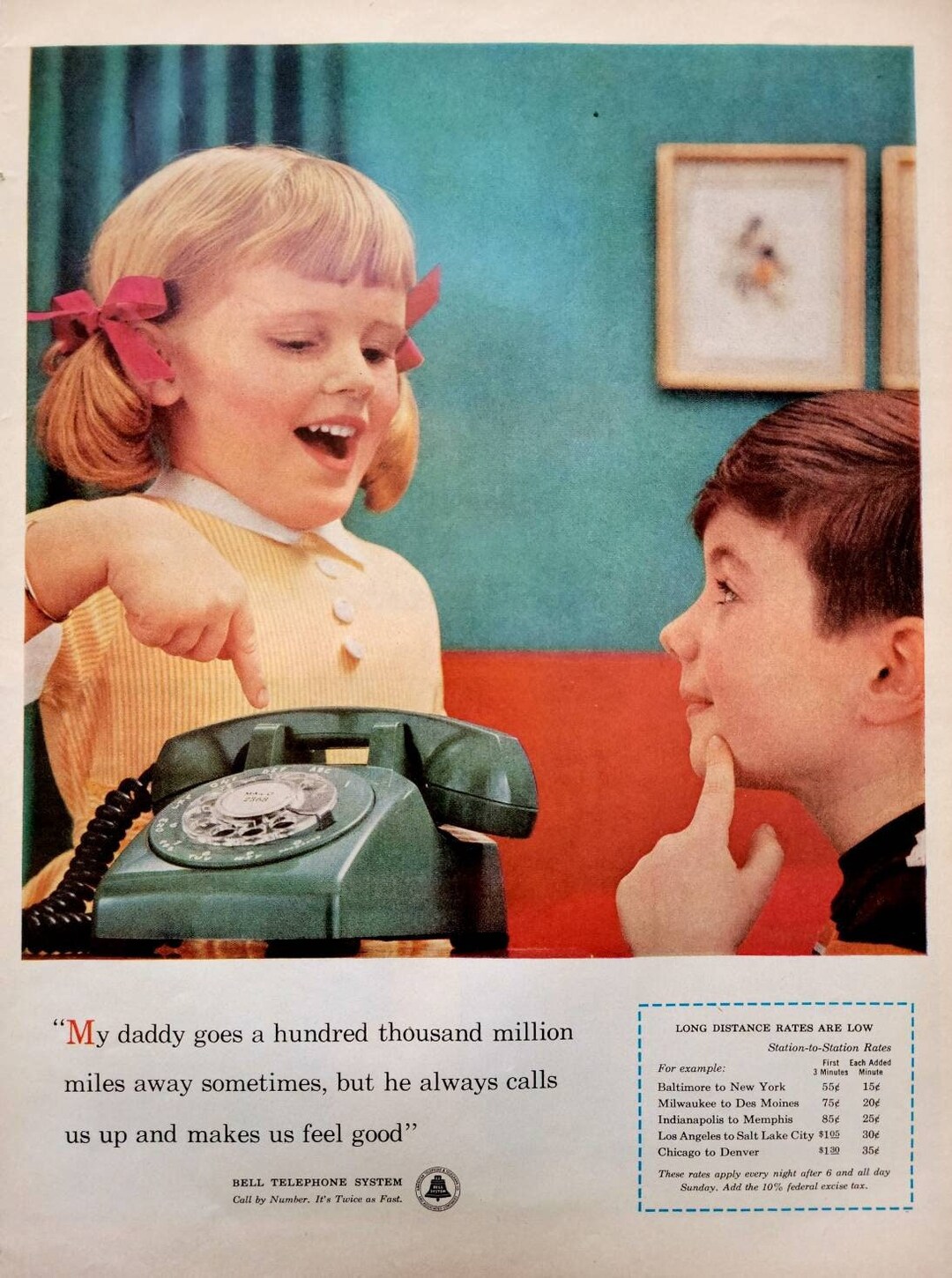 1957 Bell Telephone Systems Vintage Advertisement Vintage Phone Decor ...