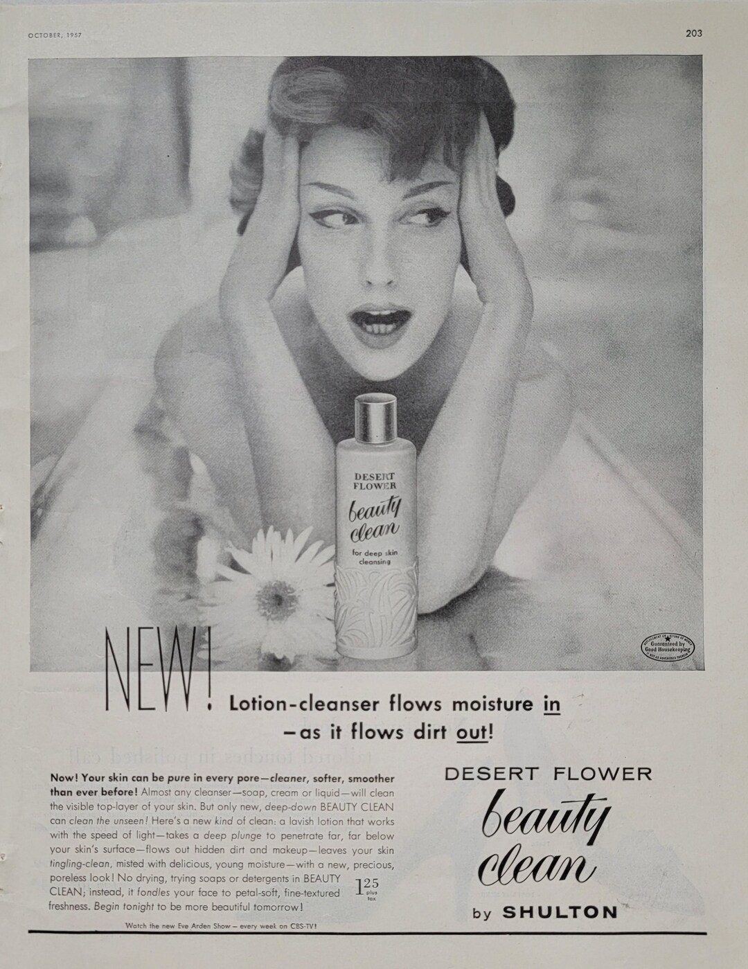 1957 Shulton Desert Flower Beauty Clean Lotion Vintage Advertisement ...