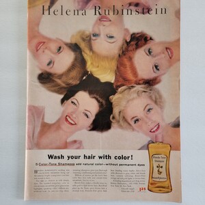 1957 Helena Rubinstein Shampoo Vintage Advertisement Bathroom Decor ...