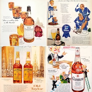 Vintage Advertisements Mystery Lot of 25 Random Magazine Ads Alcohol ...