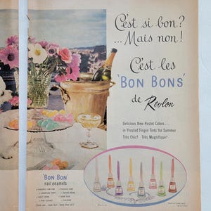 1959 Revlon Bon Bons Nail Enamel Polish Vintage Advertisement Beauty ...