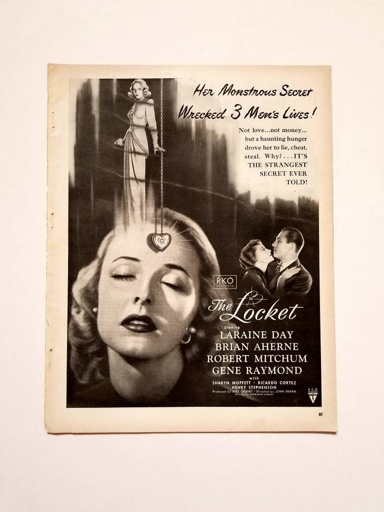 1947 The Locket Vintage Movie Poster Print Laraine Day Old | Etsy