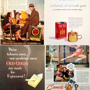 Vintage Advertisements Mystery Lot of 25 Random Magazine Ads Alcohol ...