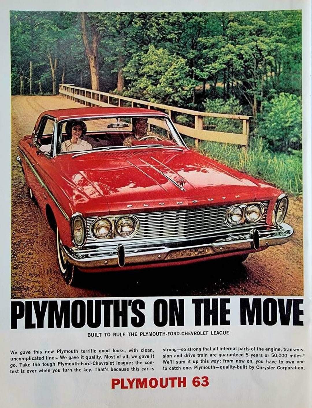 1963 Plymouth Vintage Advertisement Classic Car Ad Automotive - Etsy