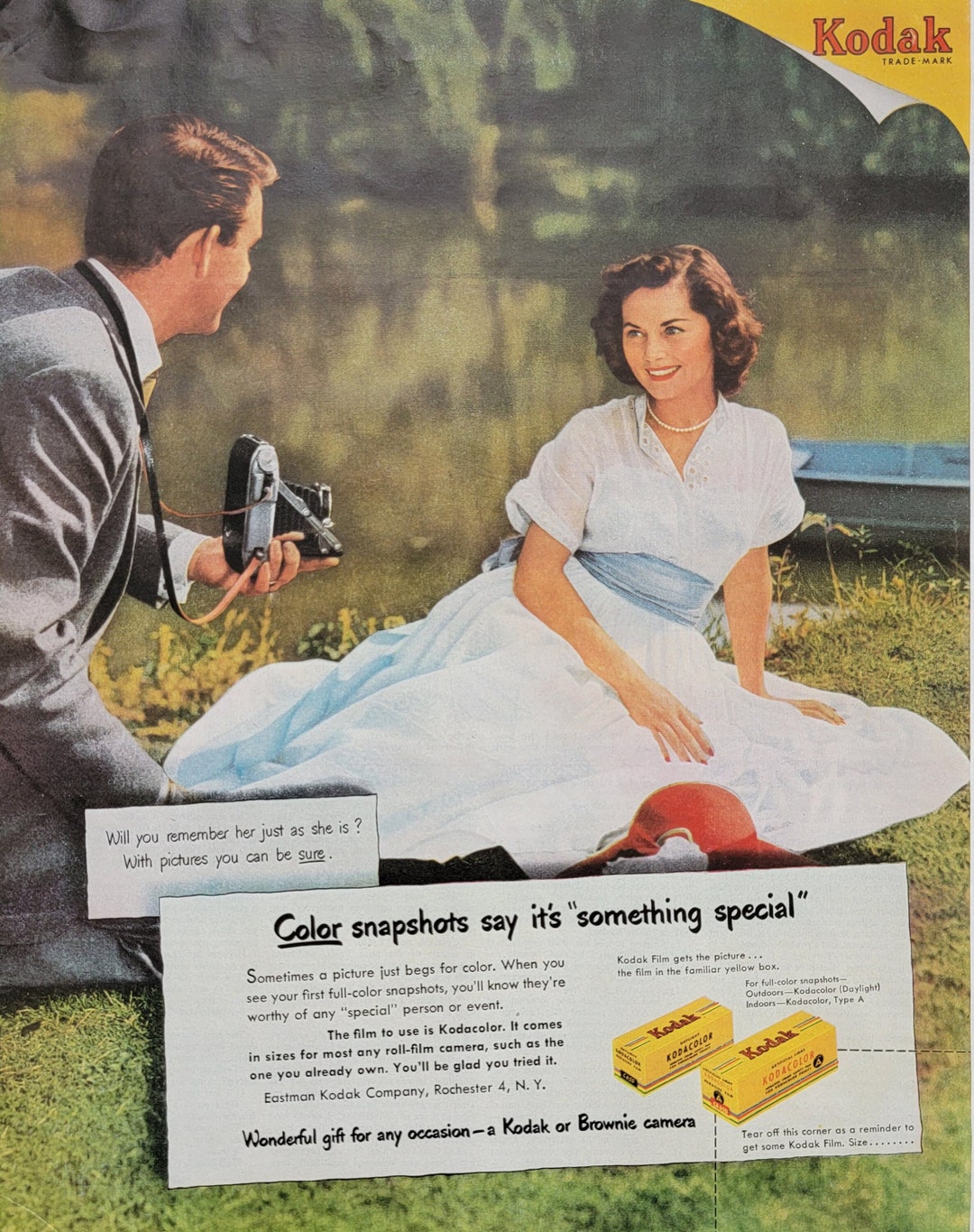 1950 Kodak Film Vintage Advertisement Photographer Gift Photography ...