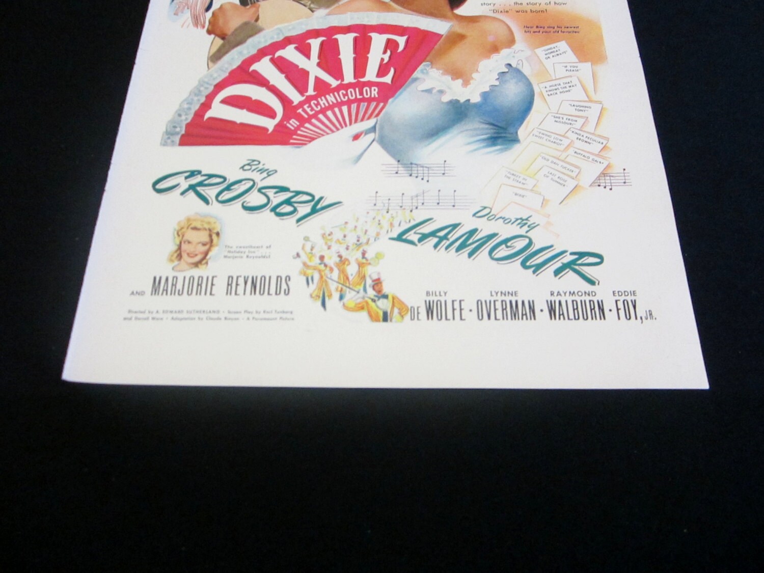 1943 Dixie Vintage Movie Poster Print Bing Crosby Celebrity - Etsy