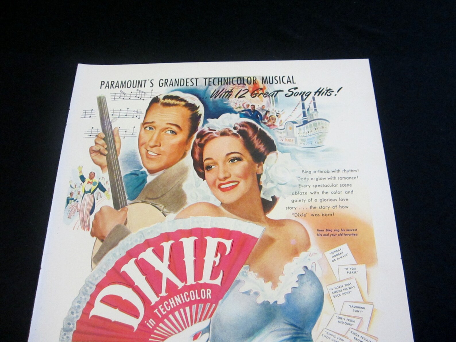 1943 Dixie Vintage Movie Poster Print Bing Crosby Celebrity | Etsy