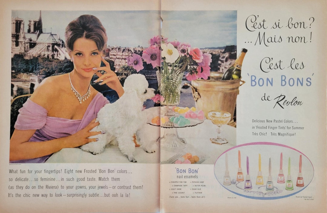 1959 Revlon Bon Bons Nail Enamel Polish Vintage Advertisement Beauty ...