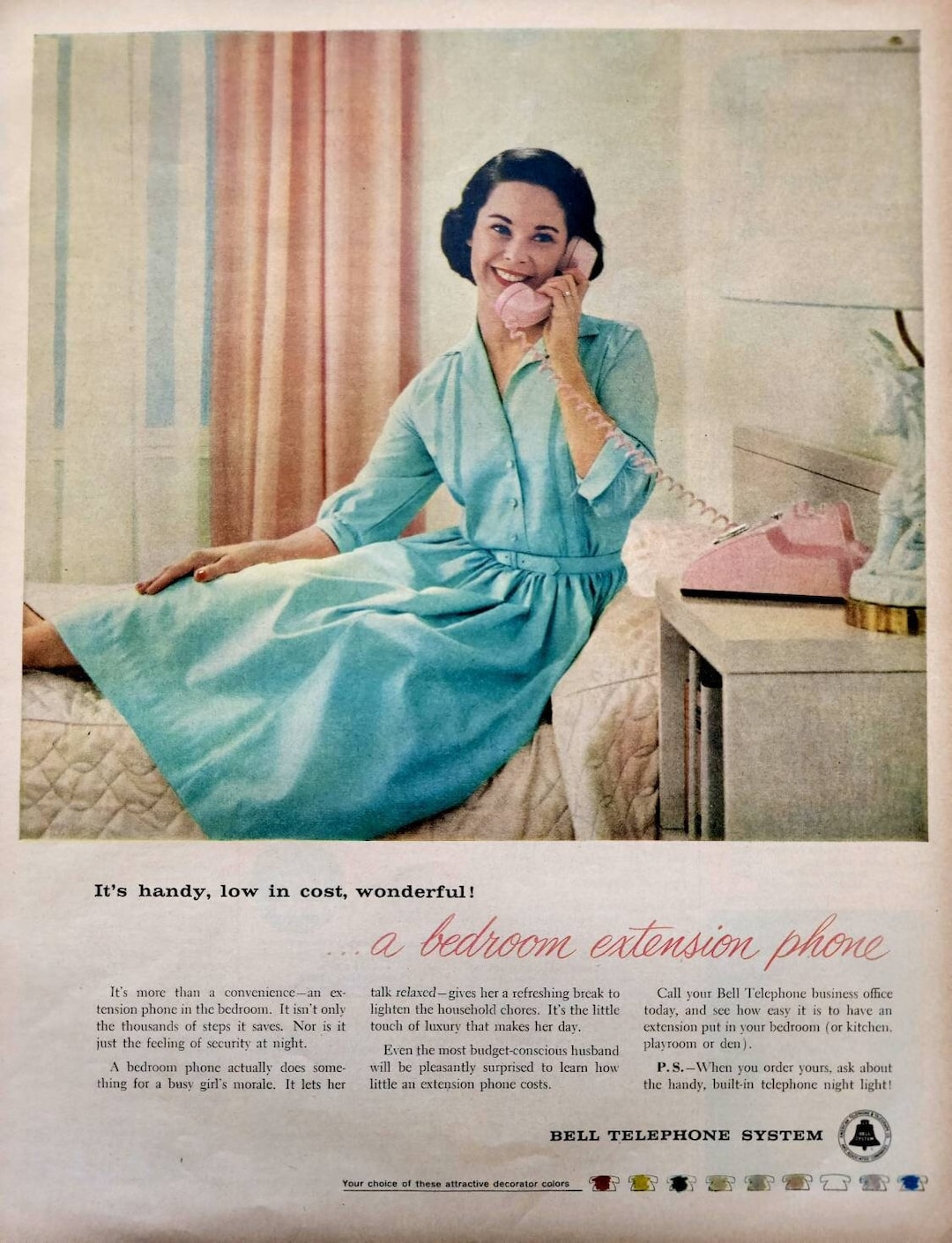 1958 Bell Telephone Systems Vintage Advertisement Vintage Phone Decor ...