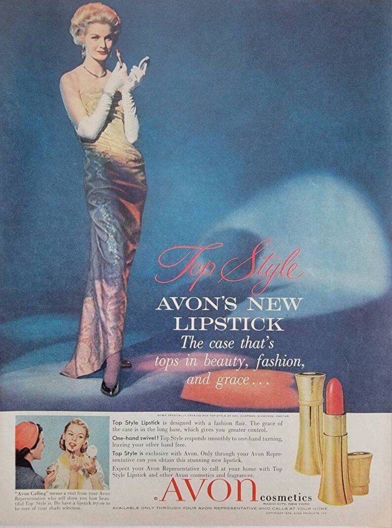 1958 Avon Cosmetics Vintage Advertisement Bathroom Wall Art - Etsy