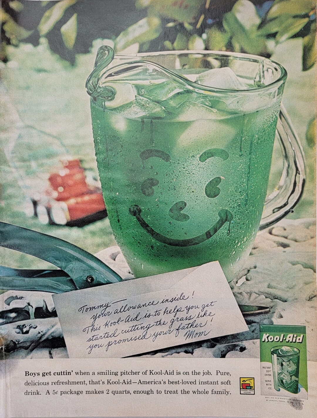 1961 Kool Aid Vintage Advertisement Kitchen Wall Art Kitchen Decor ...