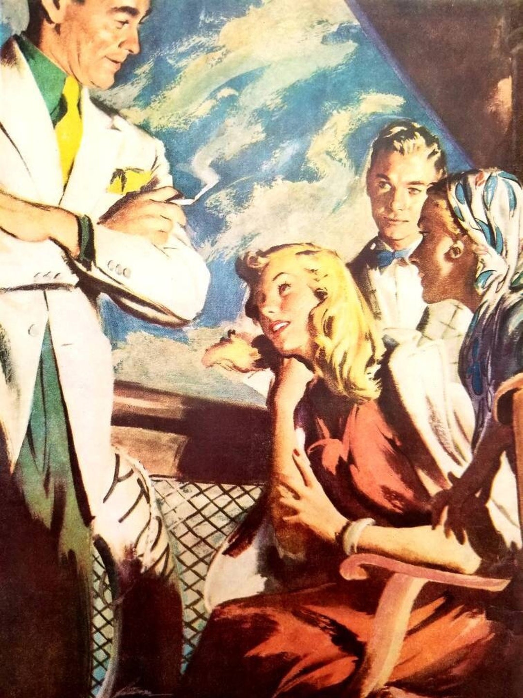 1948 Vintage Magazine Print Perry Peterson Vintage Bedroom Wall Art Bar ...