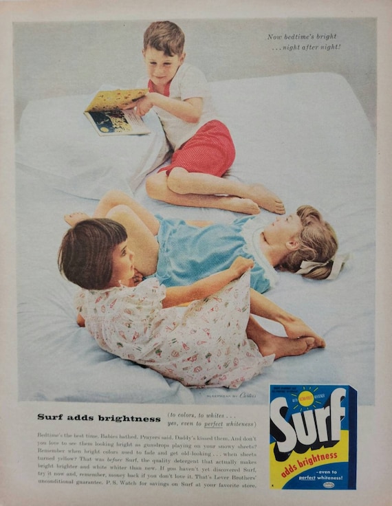 1958 Surf Laundry Detergent Vintage Advertisement Laundry Room - Etsy