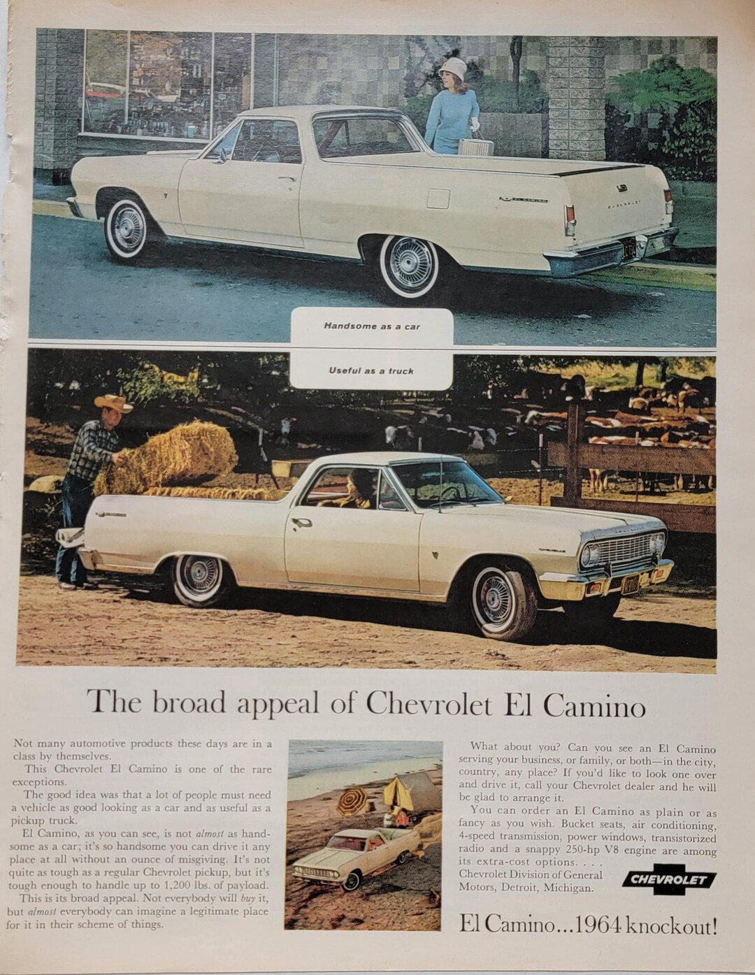 1964 Chevrolet El Camino Vintage Advertisement Automotive Wall Art ...