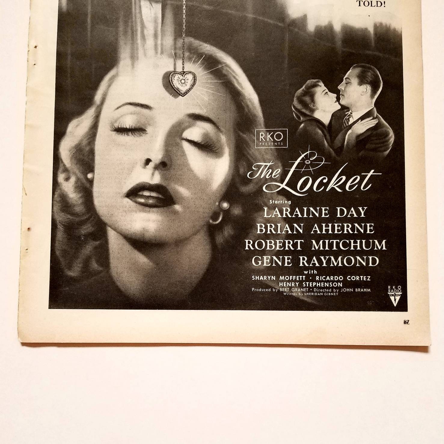 1947 The Locket Vintage Movie Poster Print Laraine Day Old | Etsy