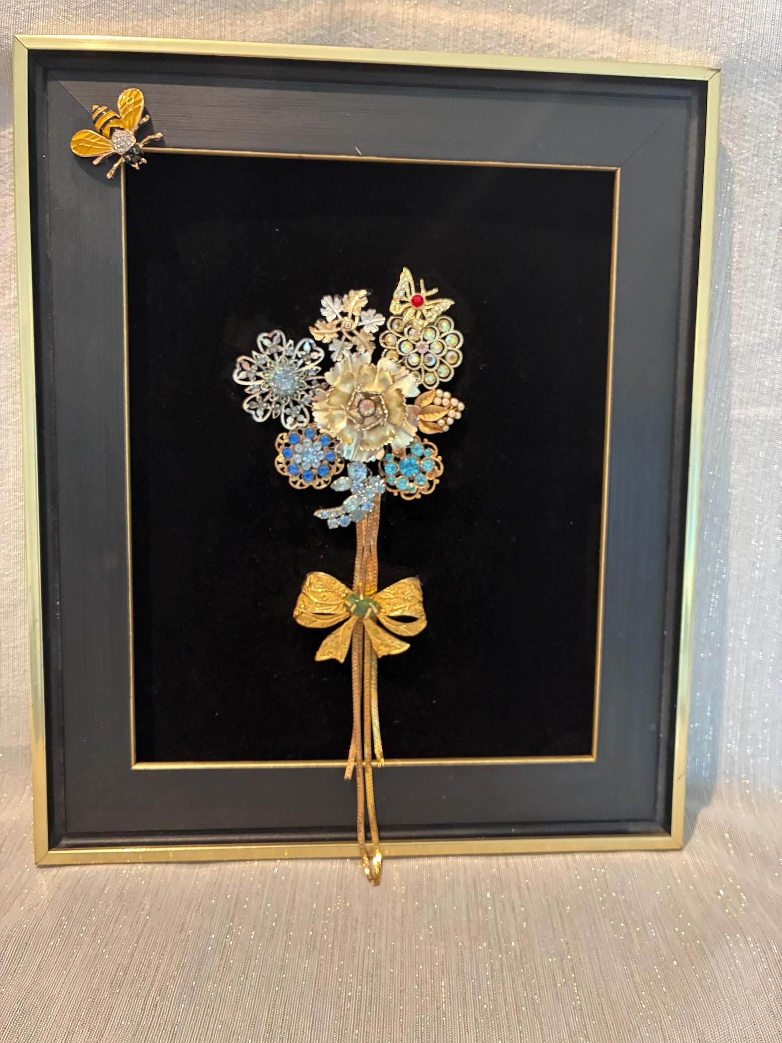 Upcycled Vintage Jewelry Flower Bouquet Art by Lisa - Etsy