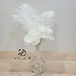 Bud Ostrich Feather Centerpiece Kits With Clear Bud Vase - Etsy