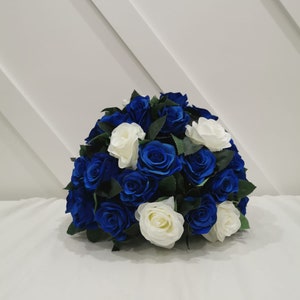 Blue Rose Centerpiece Top/blue Rose/kissing Ball/ Flower Ball/wedding ...