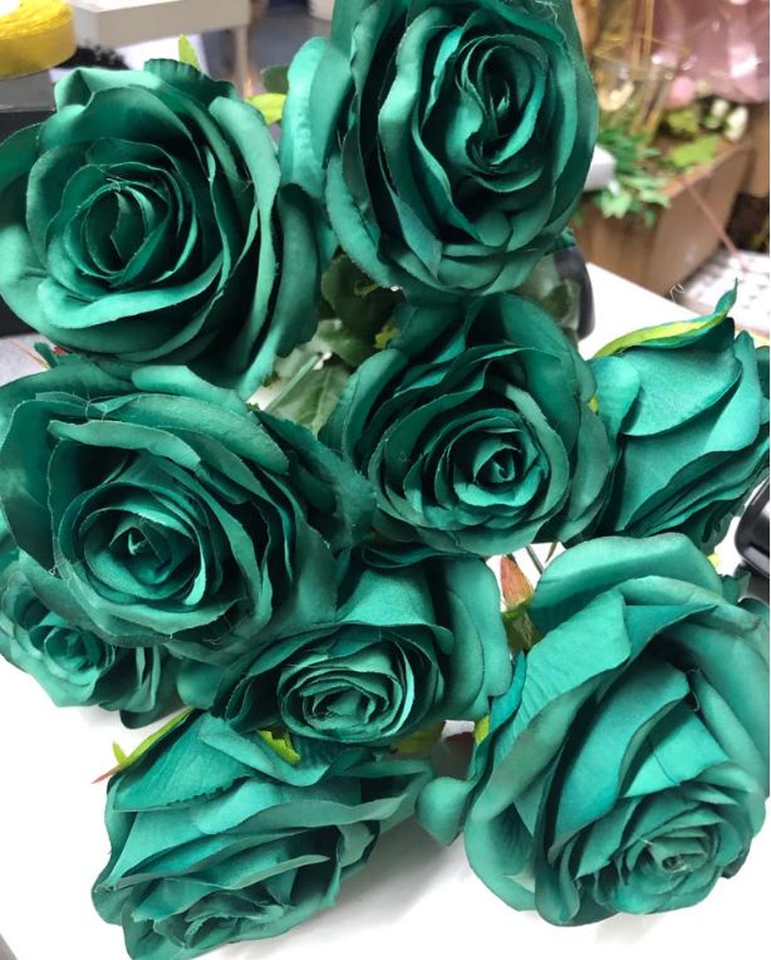 Emerald Rose Bush/violet Rose Bush/faux Flowers/mutiple Sizes/aisle ...