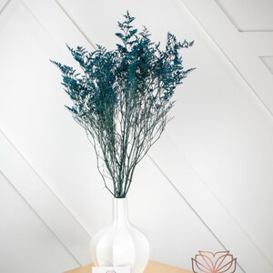 Dark Blue Preserved Caspia/baby Breaths/fall/thanksgiving/table Setting ...