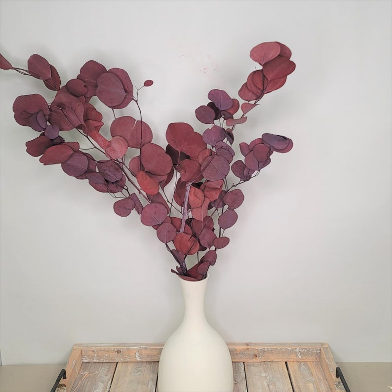 Red Round Eucalyptus/sprays/faux Spray/holiday Decor/fall - Etsy