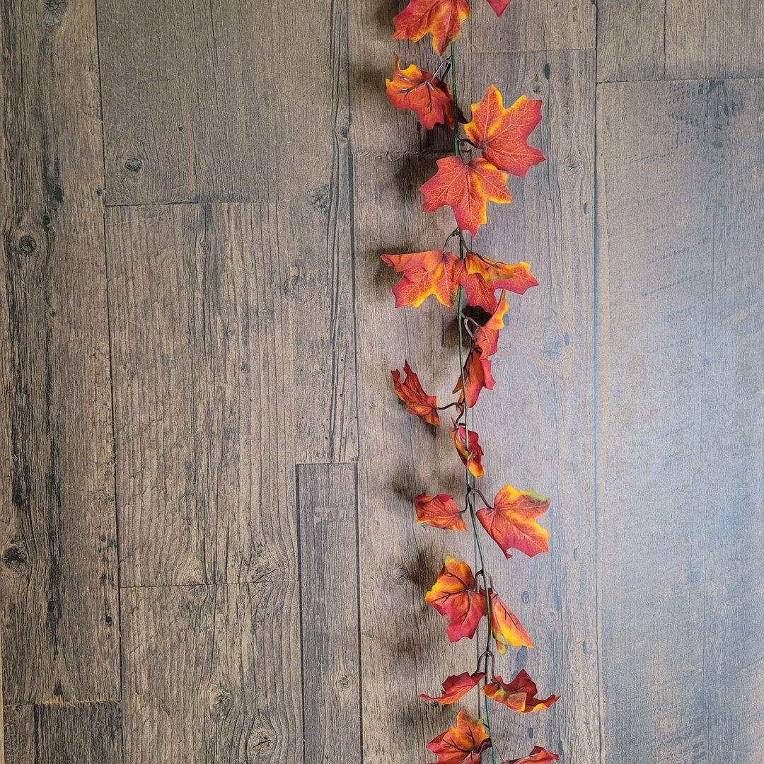 68" Red Faux Fall Leaves Garlands/vines for Wedding/greenery/wedding ...