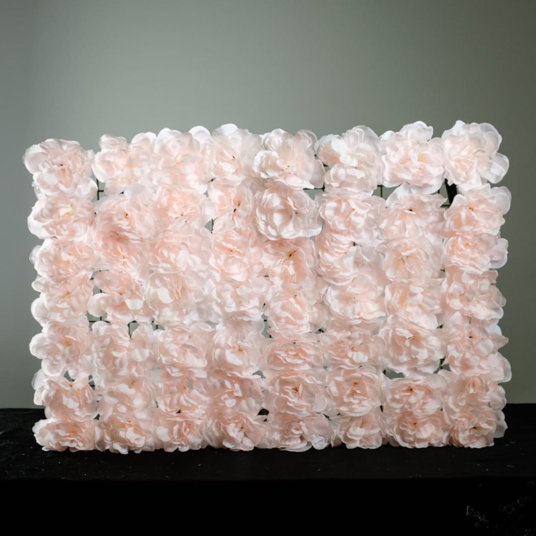 Light Pink Rose Flower Panel/ Wedding Decor/ Floral Decor/ Flower Wall ...