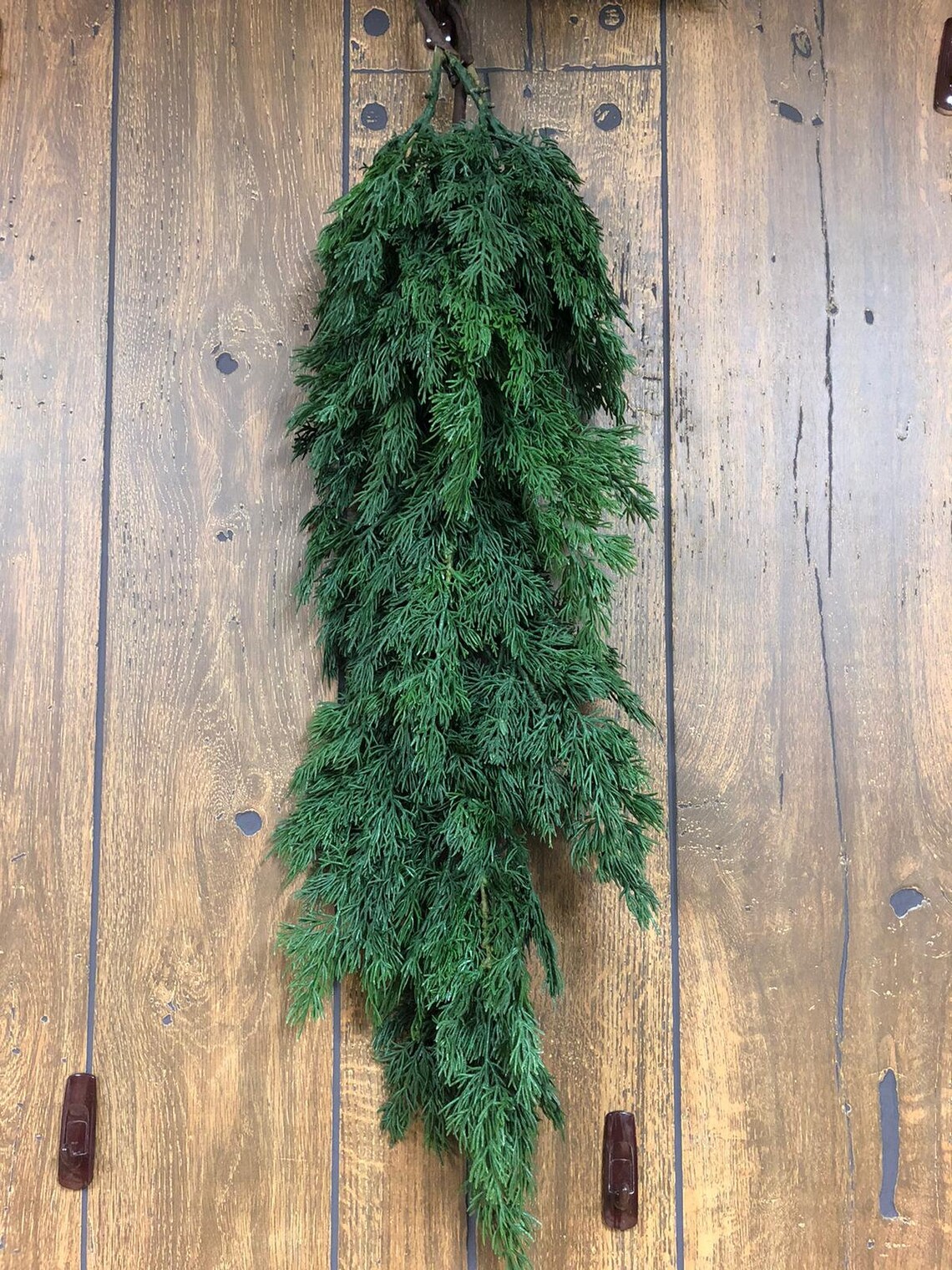 34 Dark Green Real Touch Cedar Garland/vines for - Etsy