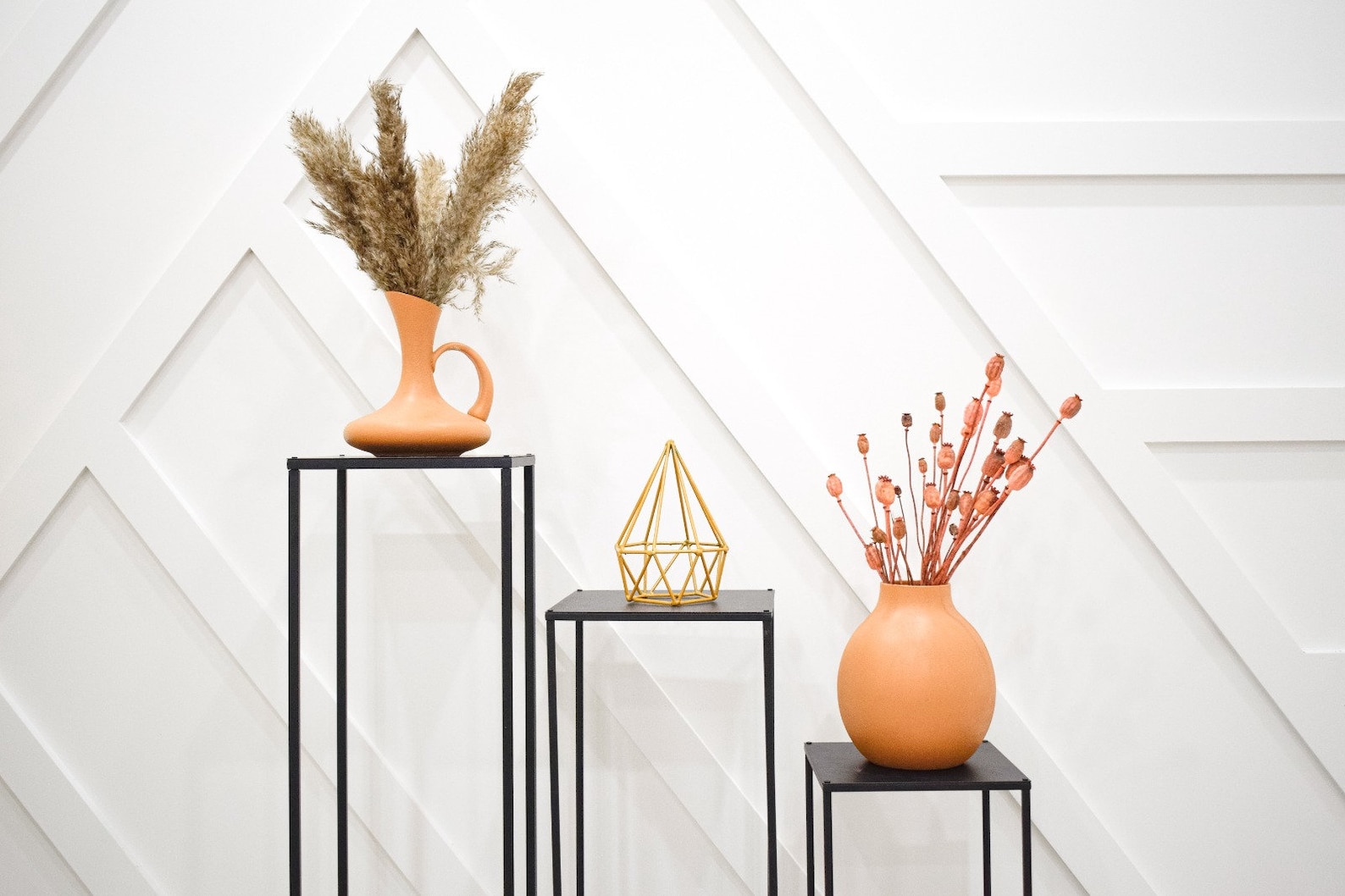 Flat Gold Collapsible Rectangle Stand Metal Geometric | Etsy