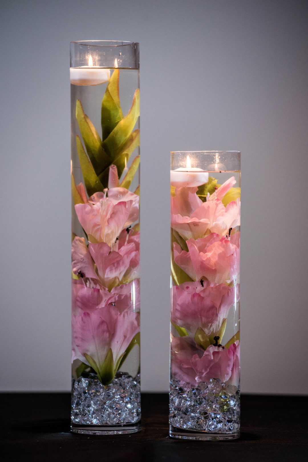 Submersible Pink/red/white Hibiscus Orchid Floral Wedding Centerpiece ...