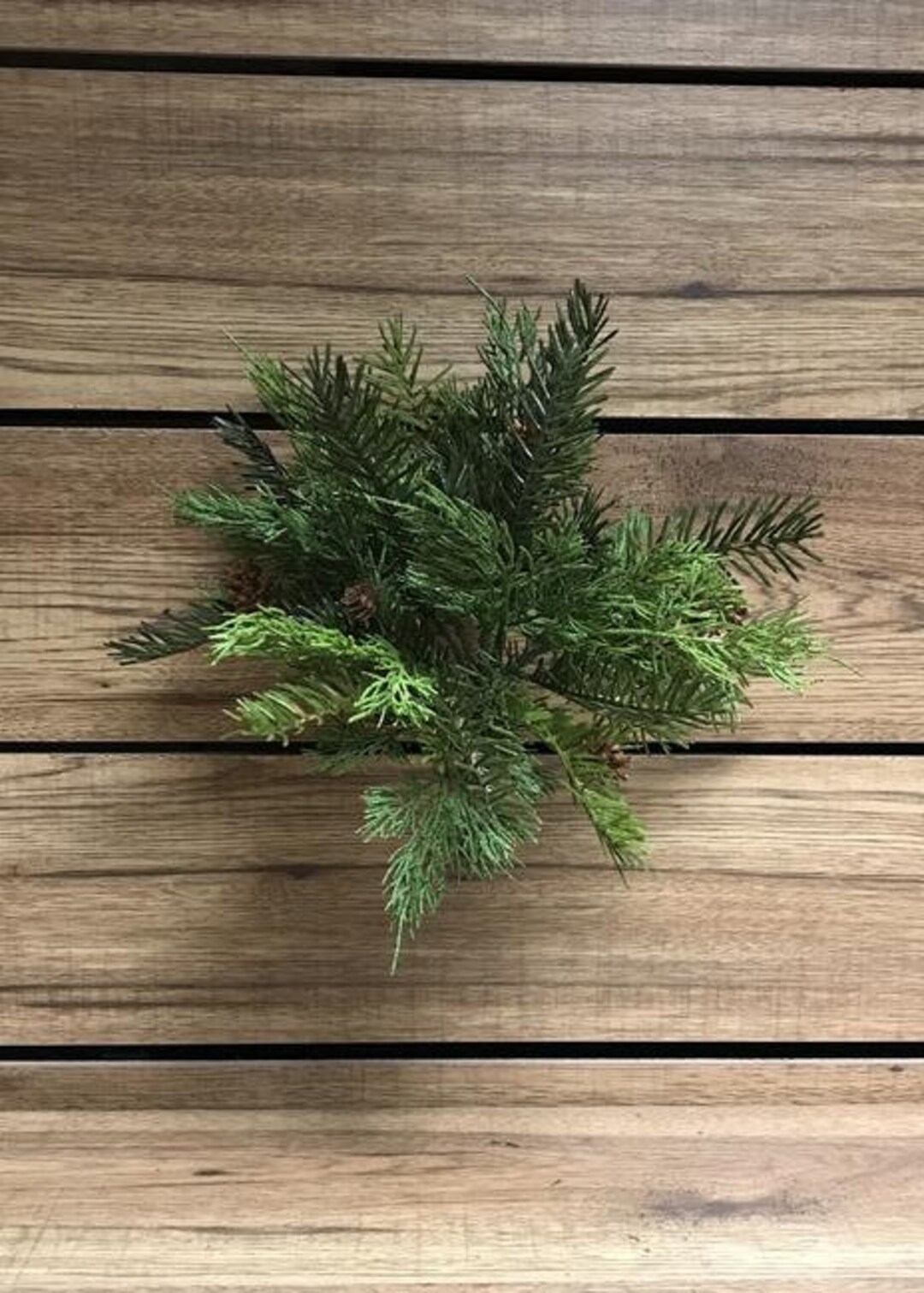 12.5" Fresh Touch Cedar and Hemlock Bundle With Pine Cones/pine Decor ...
