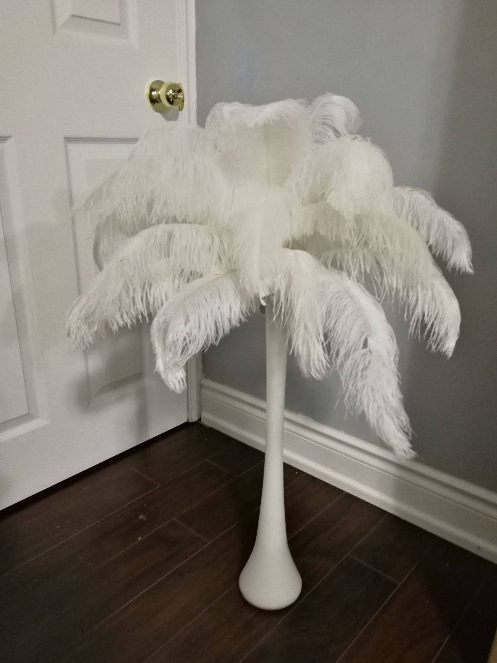 Light up Vase Ostrich Feather Centerpiece for Weddings/birthday/holiday ...