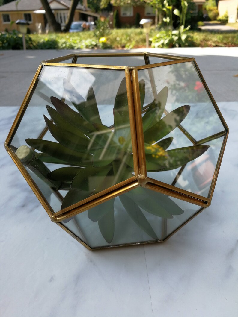 Glass Geometric Terrarium/ Wedding Table Decor/ Succulent | Etsy