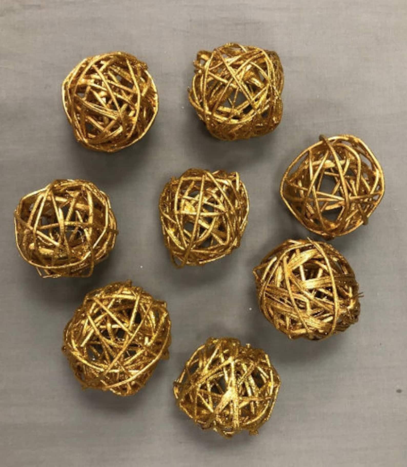 Natural Wicker Balls 8pc Decorative Balls Rustic Decor | Etsy