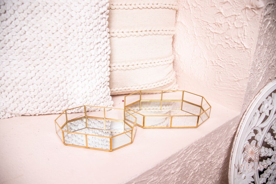 Terrarium Styled Vanity Trays/ Perfume Tray/makeup Tray/ Gold Tray ...