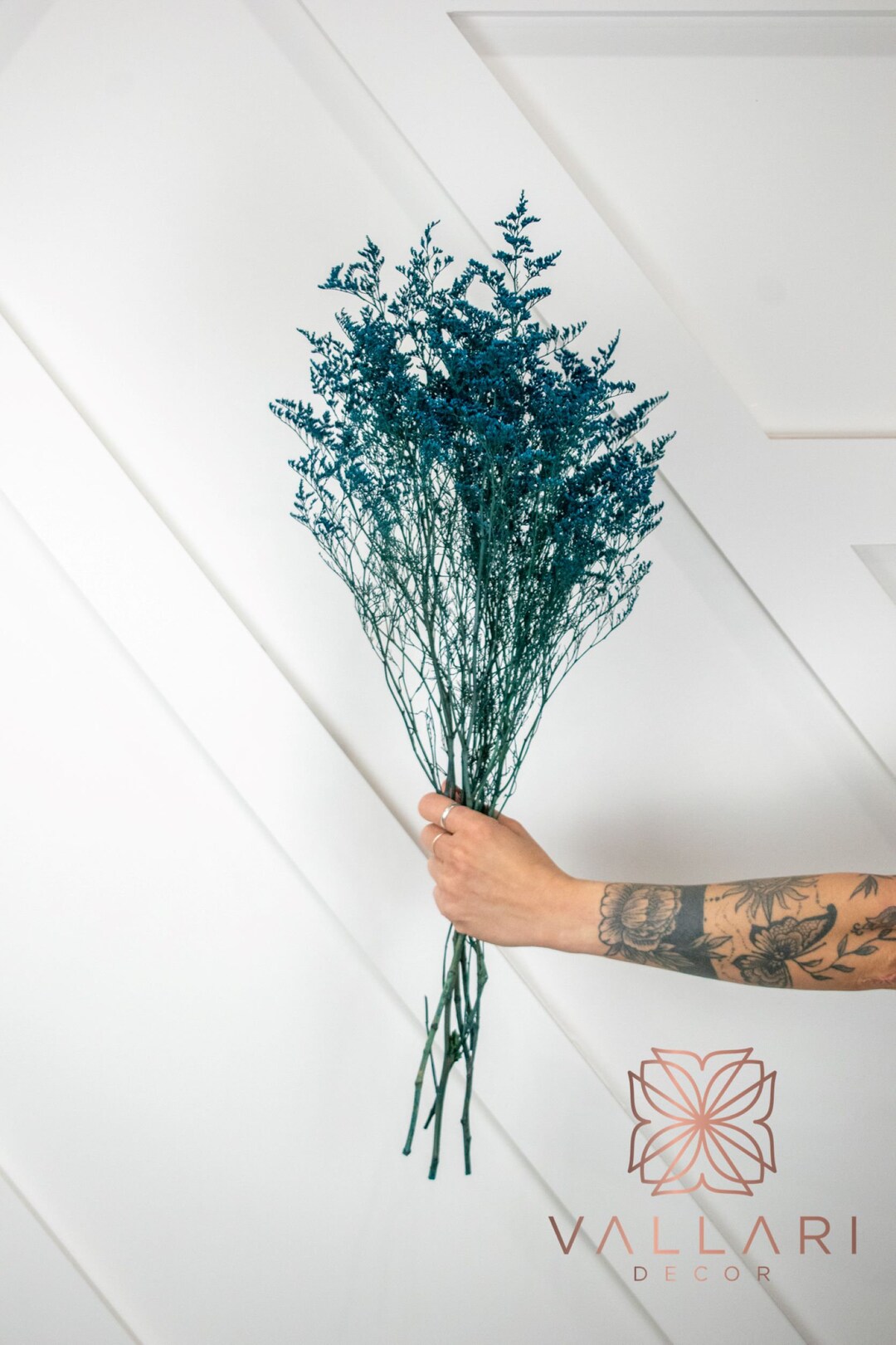 Dark Blue Preserved Caspia/baby Breaths/fall/thanksgiving/table Setting ...