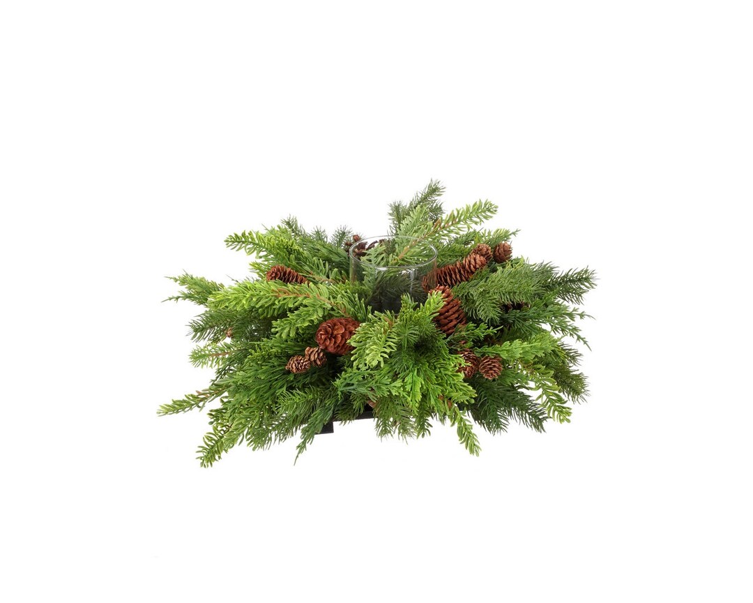 18 Noble Cedar Cone Candle Holder With Glass/candle Decor/table Decor ...