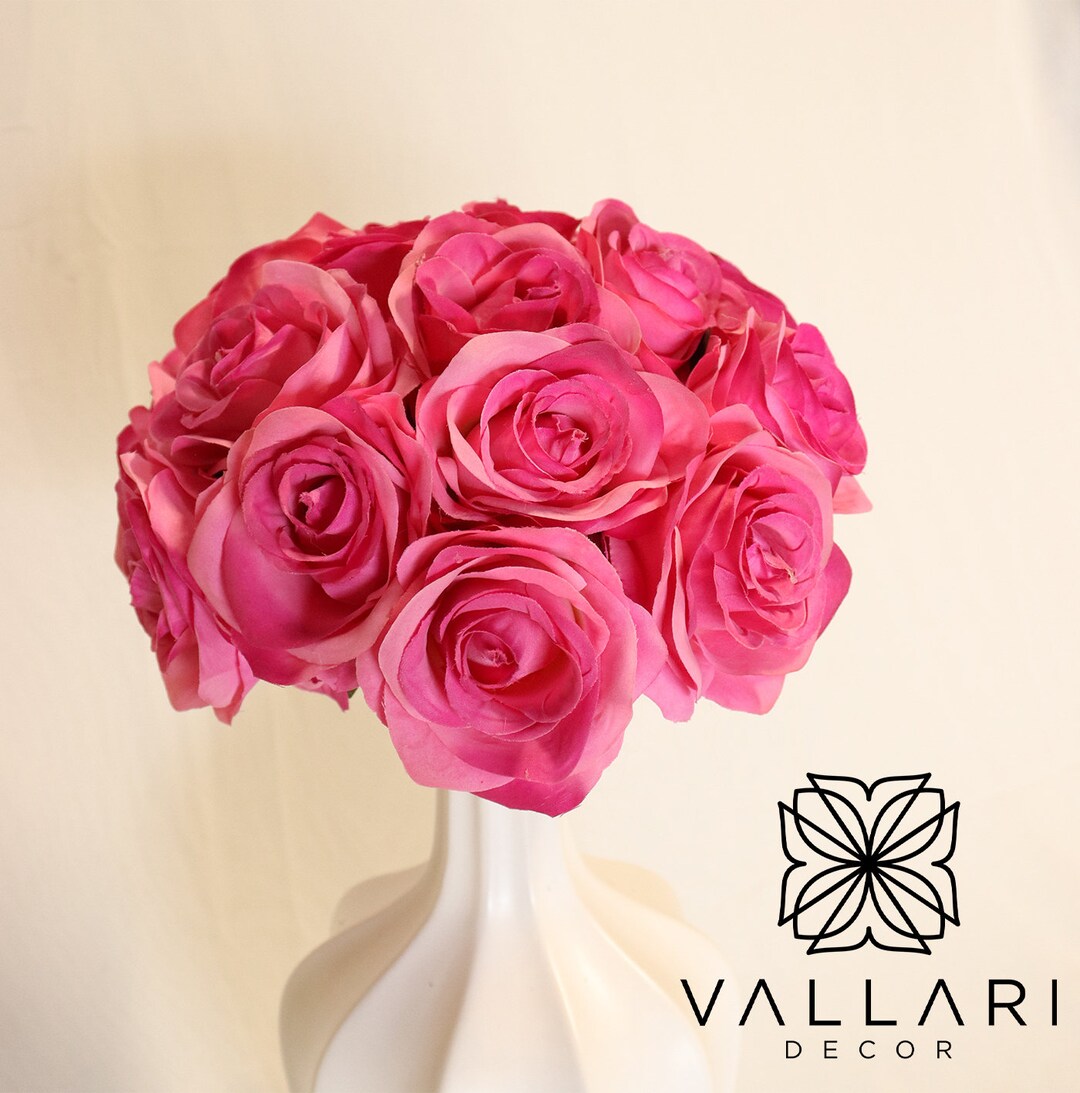 Hot Pink Rose Bush/violet Rose Bush/faux Flowers/mutiple Sizes/aisle ...