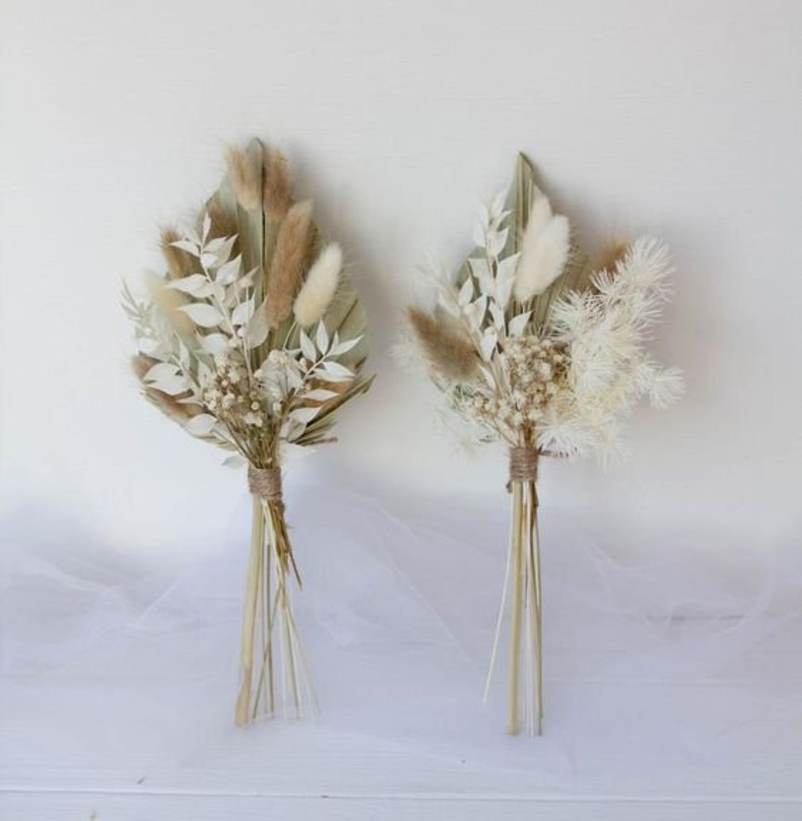DRIED 8 Mini Palm & Ruscus Bouquet/dried Floral - Etsy