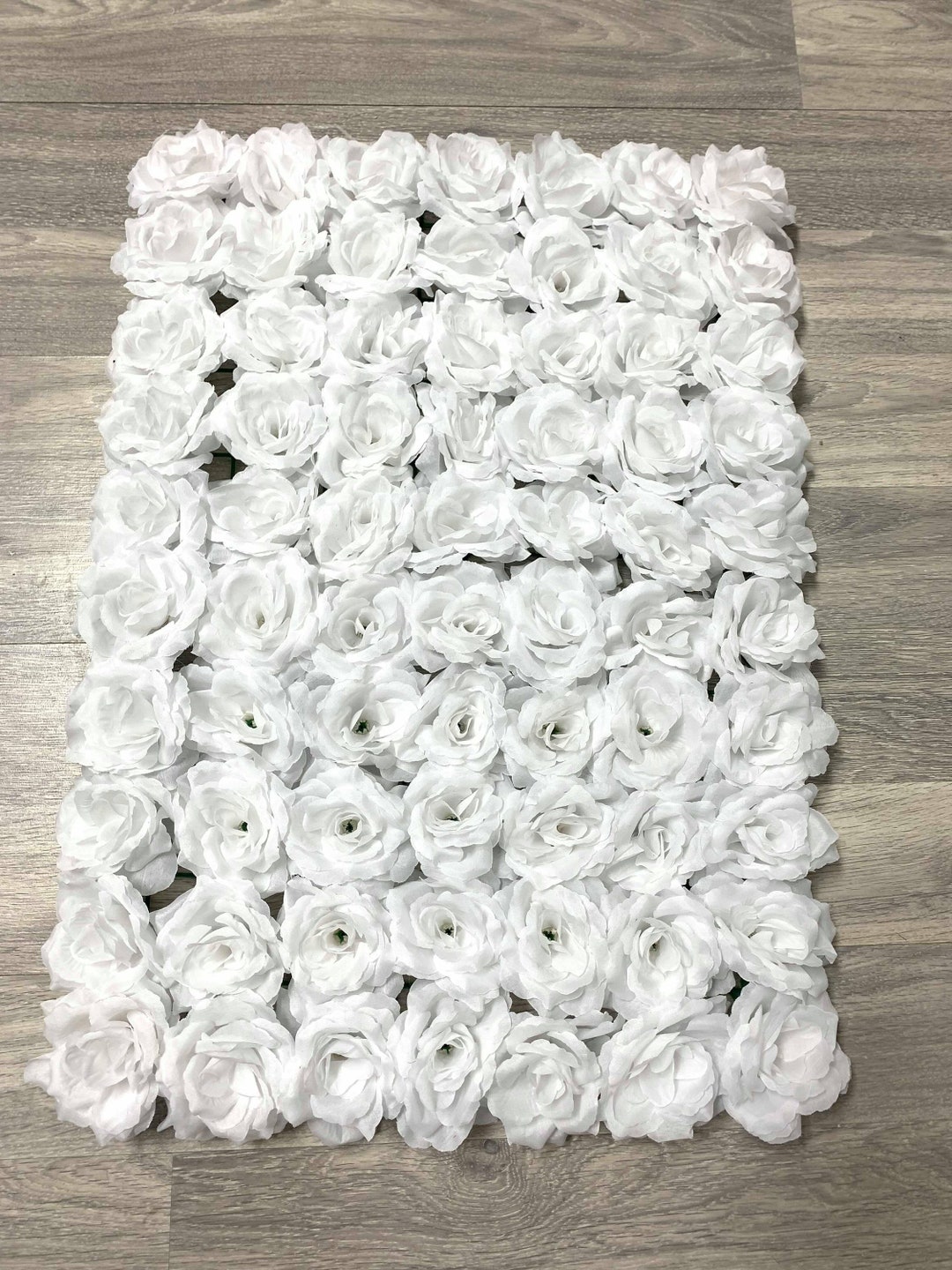 White Rose Flower Panel/ Wedding Decor/ Floral Decor/ Flower Wall ...
