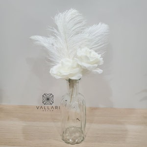 Bottle Bud Ostrich Feather Centerpiece Kits With Clear Bud Vase - Etsy