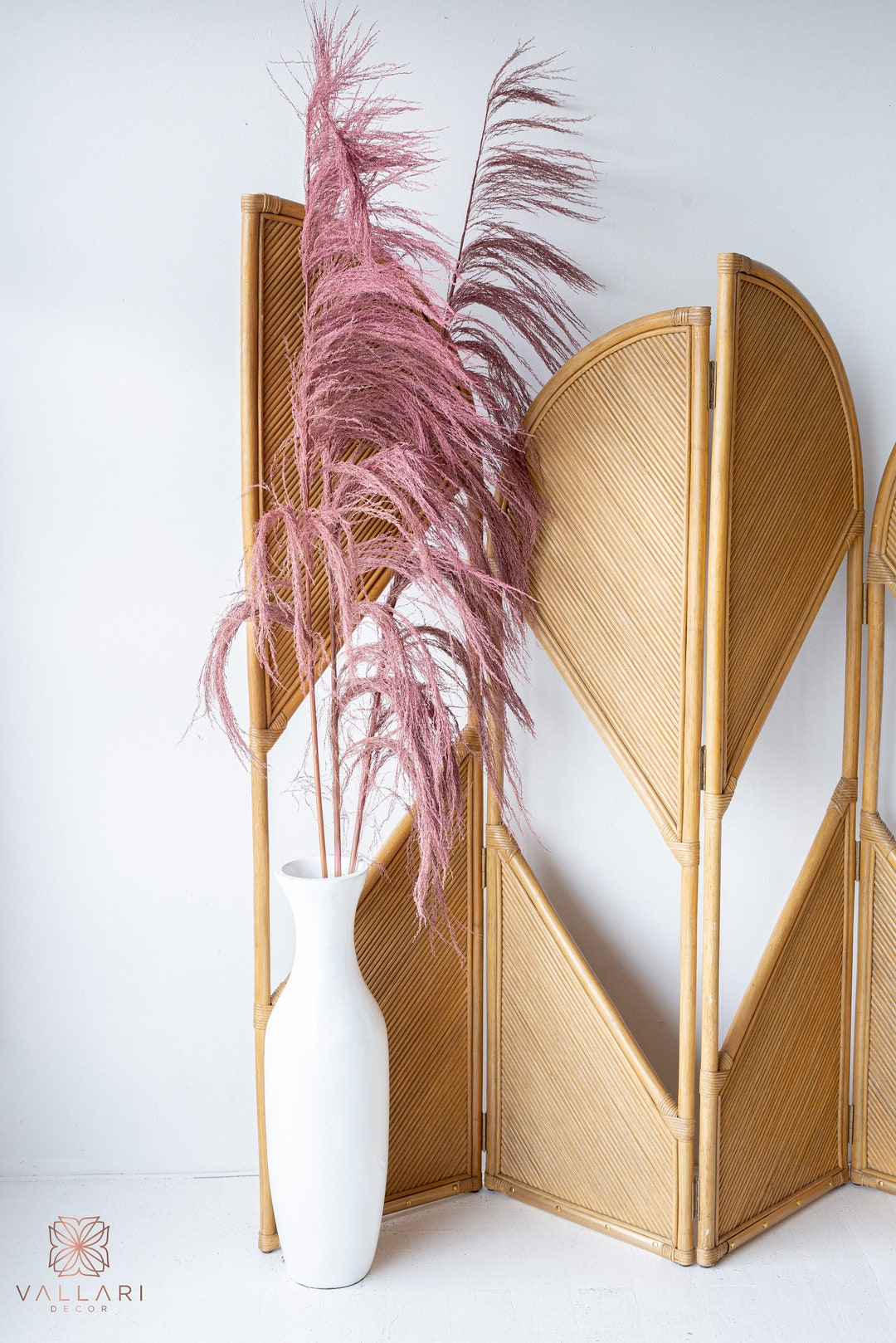 5FT-3 Pc PINK UVA Stalk/pampas/natural Stalk/natural Branches/rustic ...