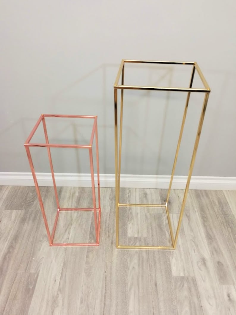 Chrome Modern Rectangle Stand Metal Geometric Vase/metal Frame/tall ...