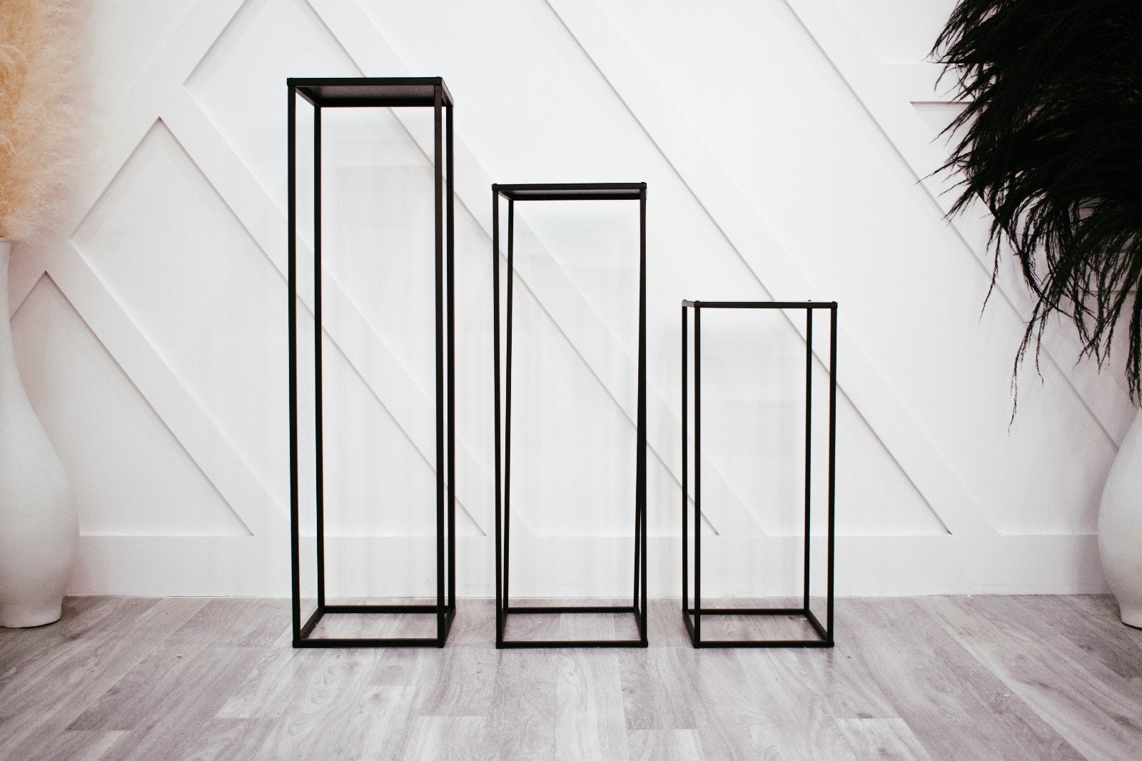 Modern Plant Stand Rectangle Stand Metal Gold Geometric Vase/metal ...